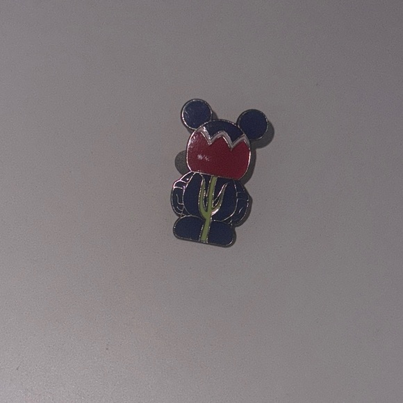 Disney | Accessories | Disney Red And Blue Mickey Flower Pin | Poshmark